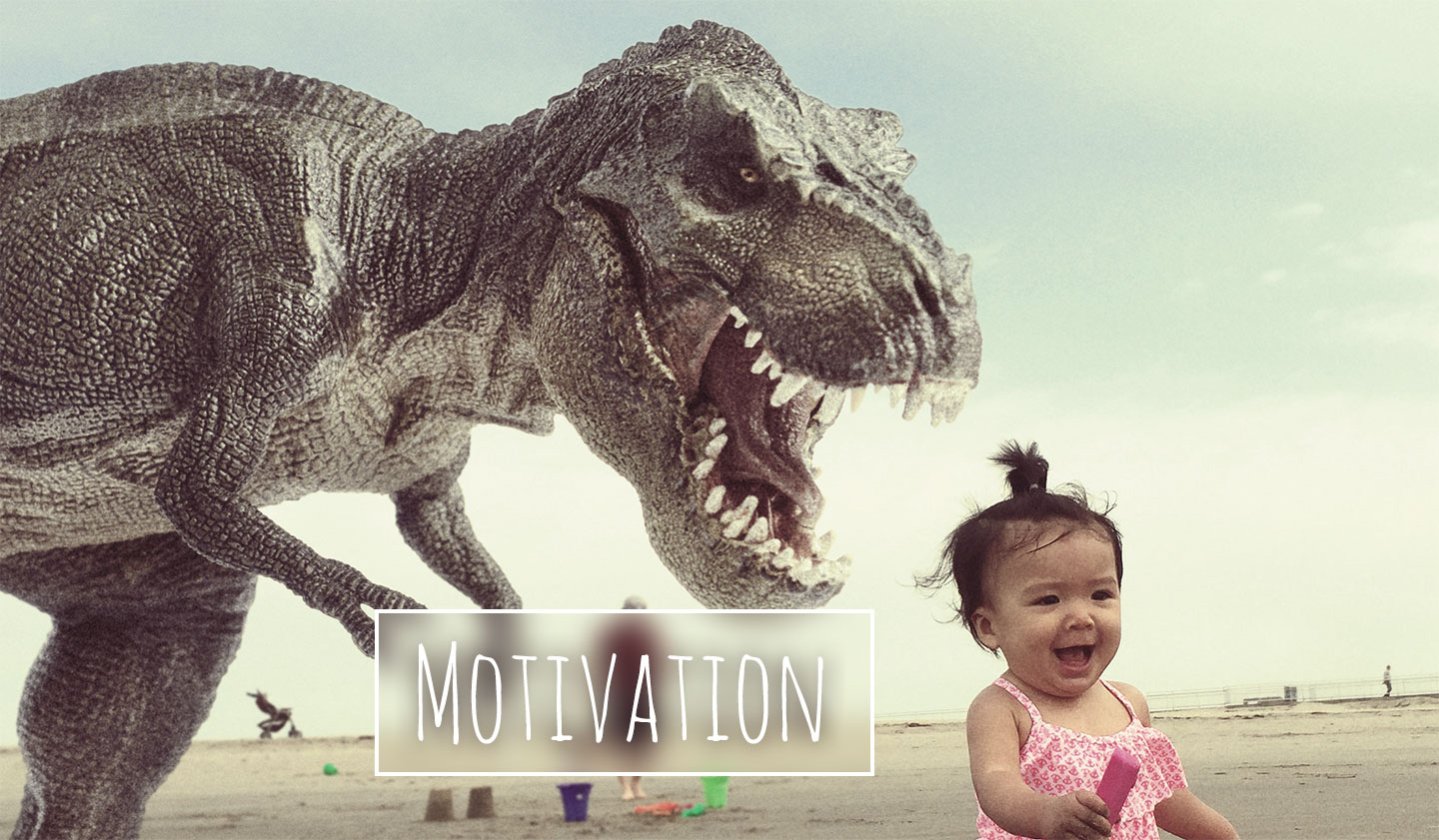 Dinosaur Attacking Children on the Beach! | dav.d photography