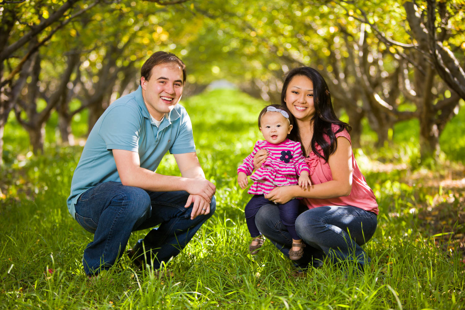 A Family Portrait Session in an Apple Orchard in 2011